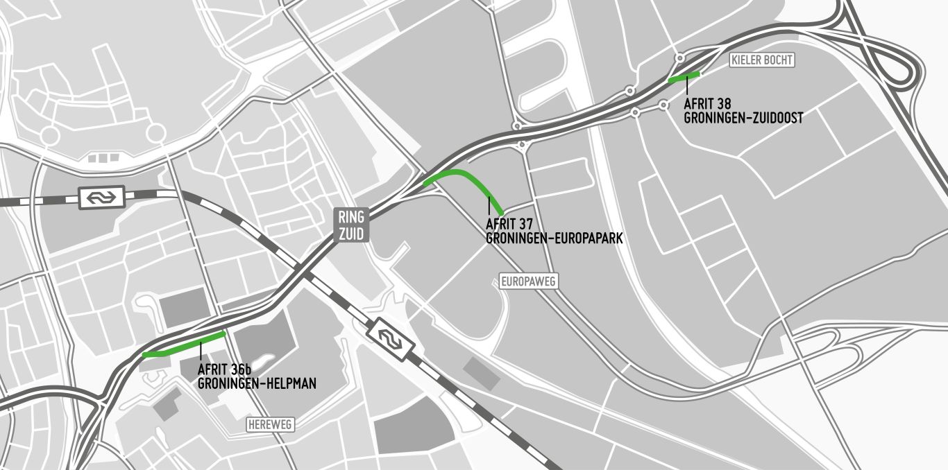 Afritnummers zuidelijke ringweg gewijzigd › Groningen Bereikbaar