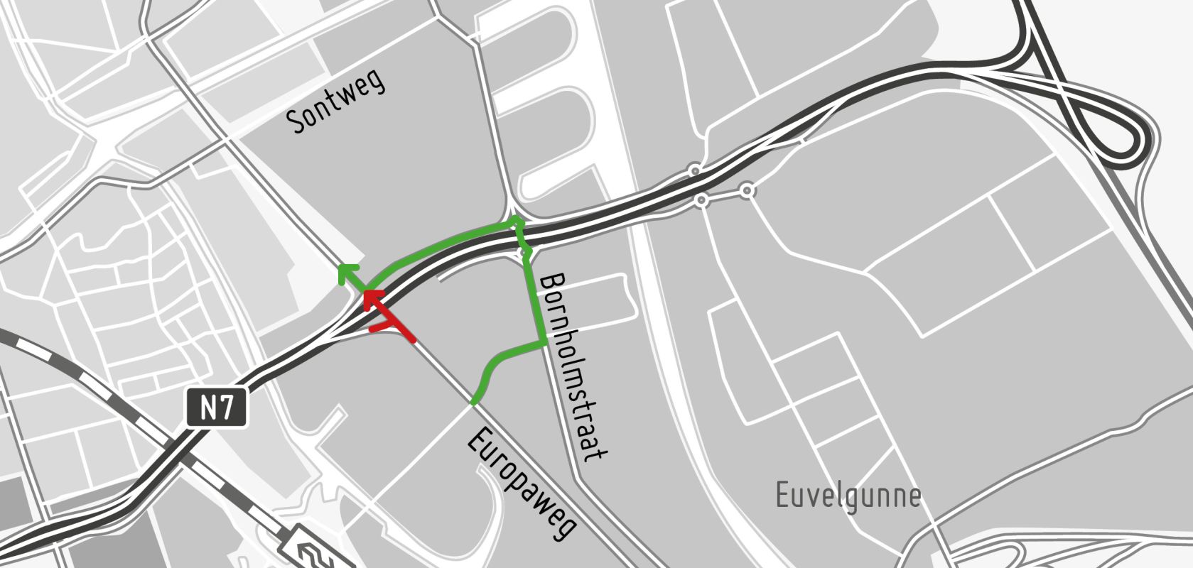Europaweg in één richting dicht ter hoogte van zuidelijke ringweg ...