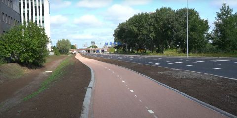 Nieuw fietspad langs Europaweg geopend