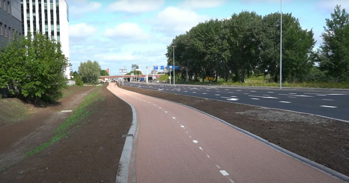 Nieuw fietspad langs Europaweg geopend